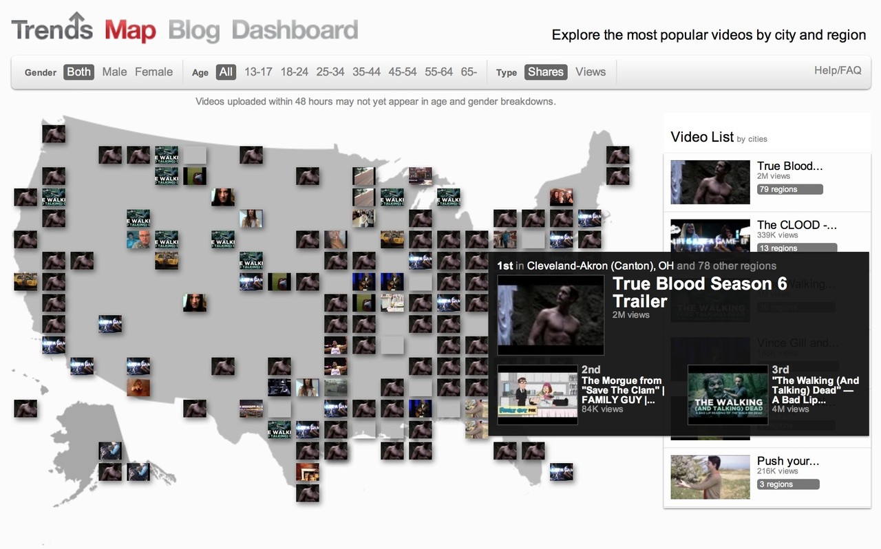 Youtube launches trends map to determine trends content in the world ...