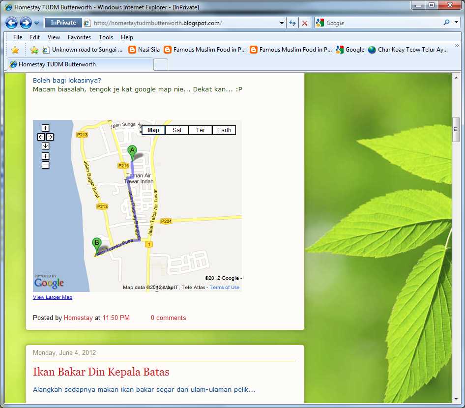 Homestay TUDM Butterworth: Guna Google Maps