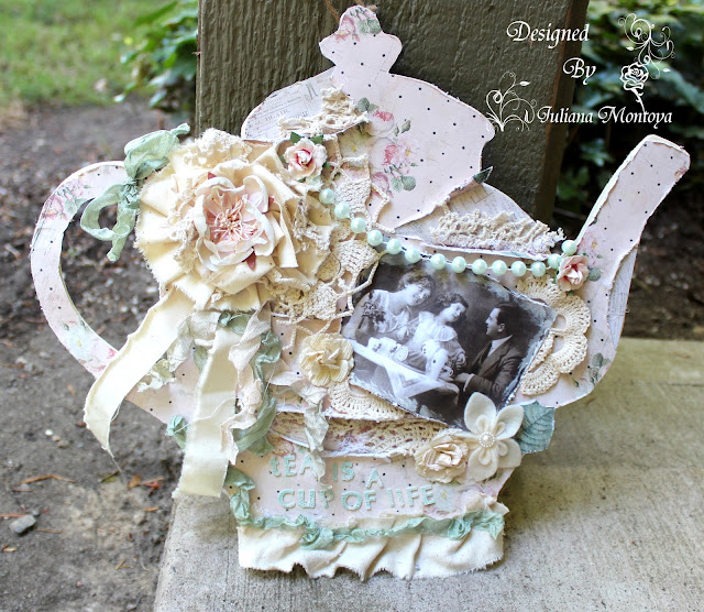 ShabbyChicJCouture : Shabby Chic Tea Pot Hanging Sign