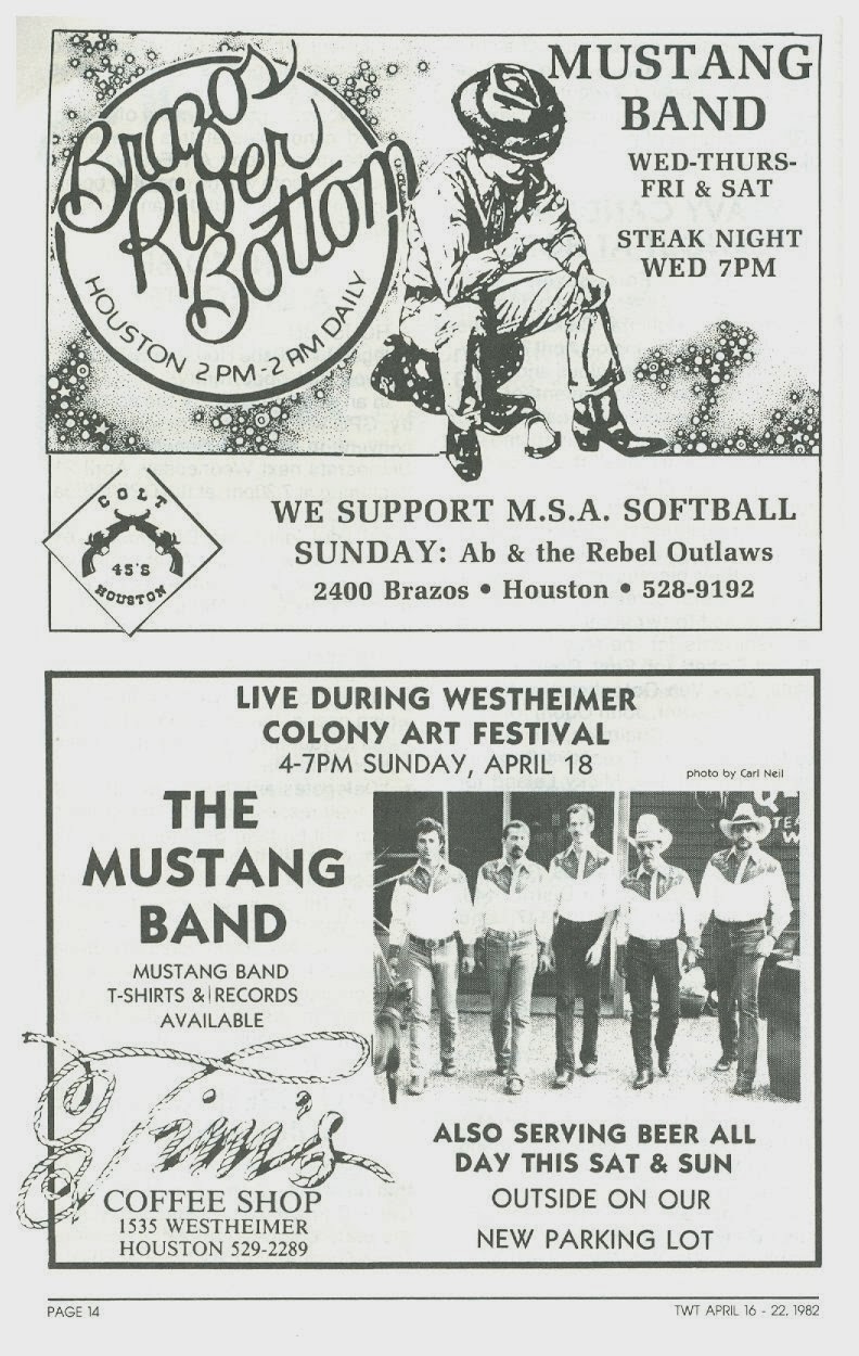 Queer Music Heritage -- The Blog: Houston's Mustang Band