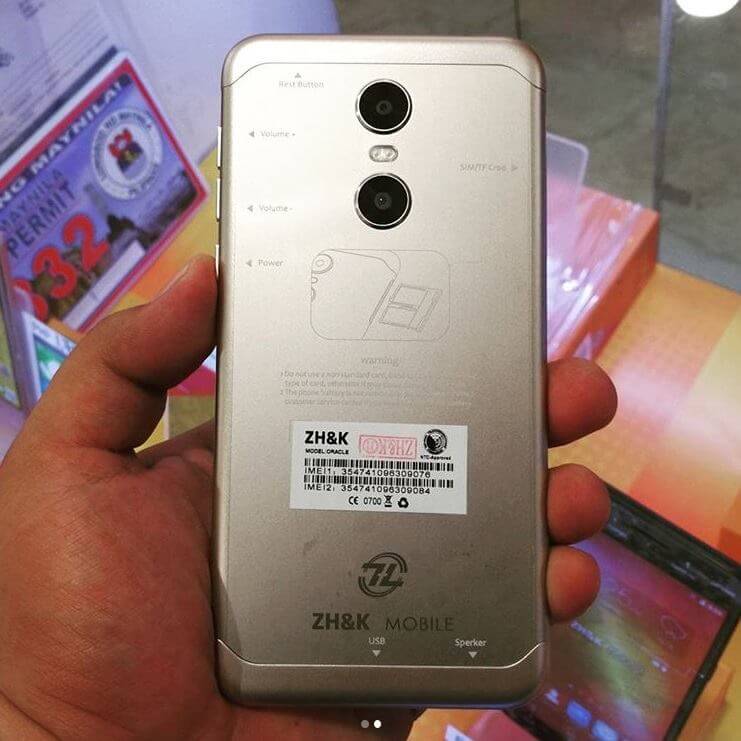 ZH&K Mobile Oracle; Quad Core with Quad Cameras for Php3,699