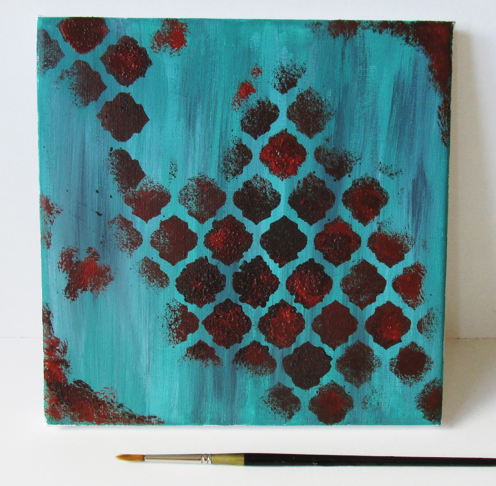 A Passion For Cards: Canvas with Folk Art Rust Painted Finishes by Plaid