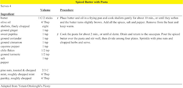 Rye Pasta with Spiced Butter - IHCC Simple Entertaining - Ever Open Sauce