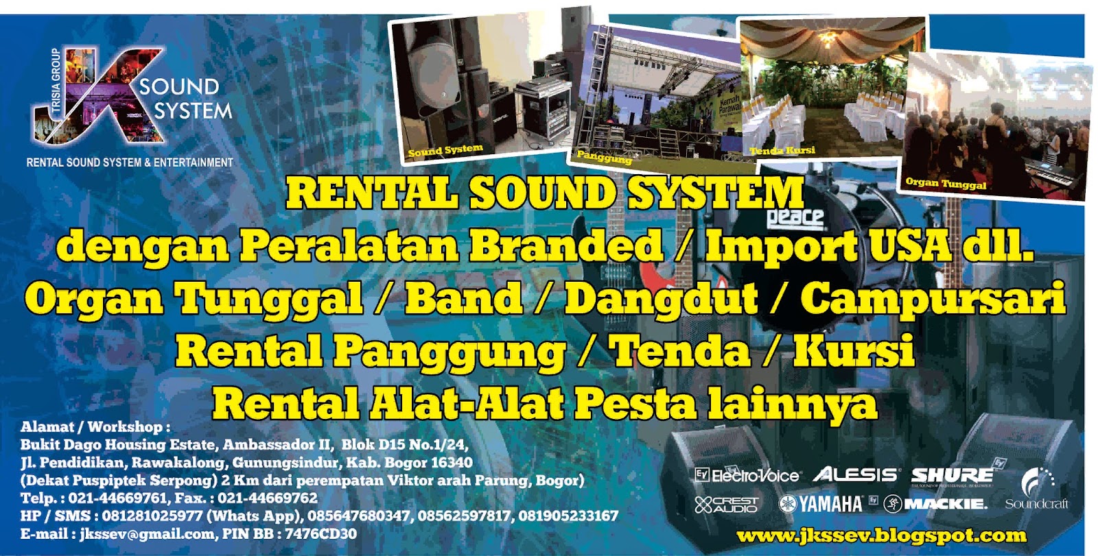 JK Sound System Official Website ... : Spanduk Rental Sound System ...