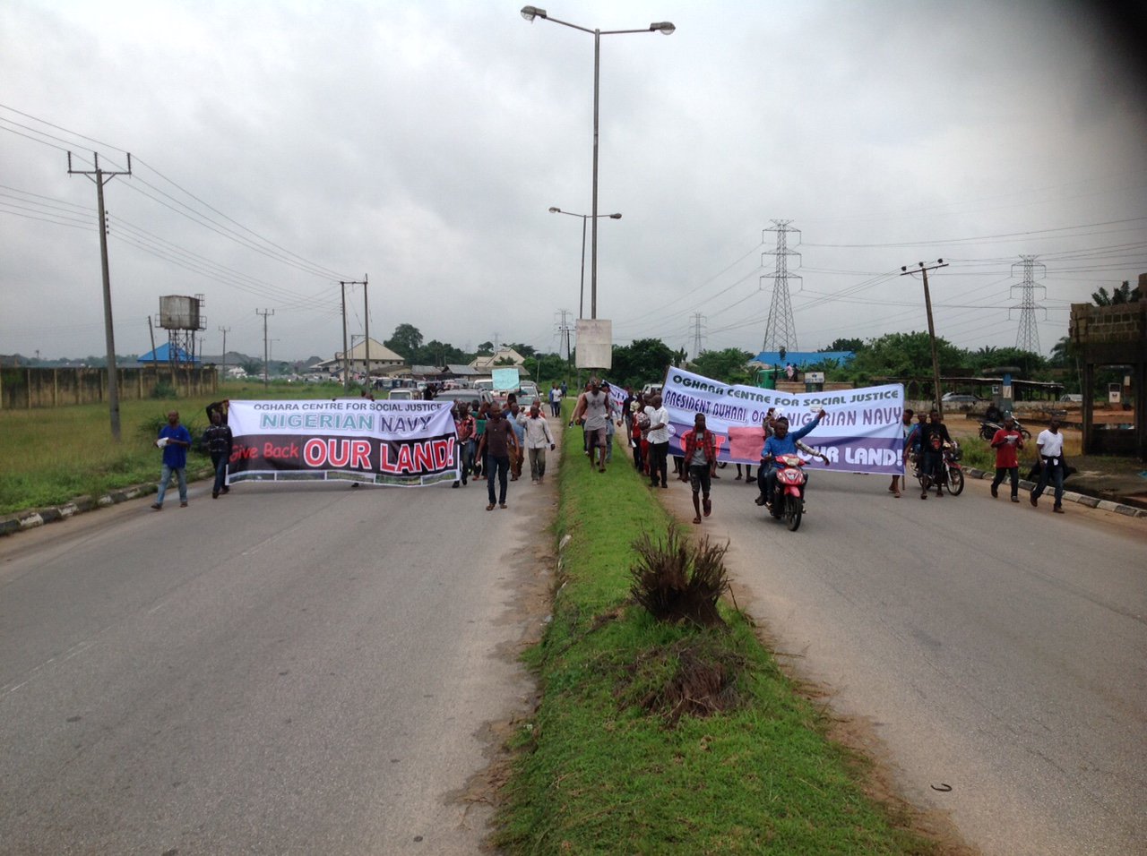 JAMES IBORI'S KINSMEN PROTESTS IN DELTA STATE OVER NAVY OCCUPATION OF LANDS