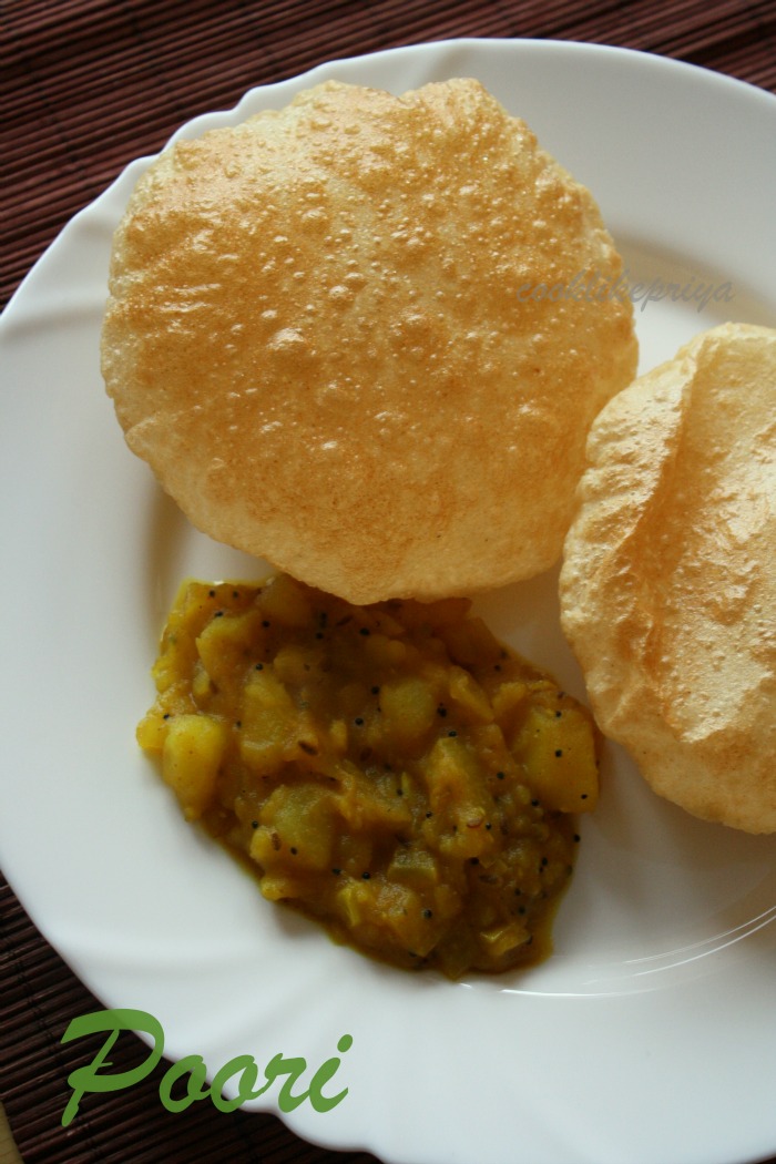 Cook like Priya: Poori Masala | South Indian Breakfast Recipe | How to ...