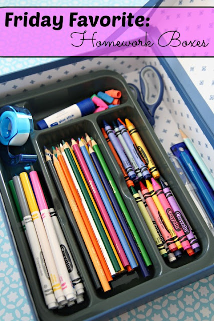 Organizing Plus 123: Friday Favorite: Homework Boxes