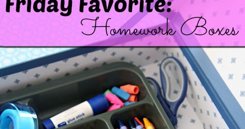 Organizing Plus 123: Friday Favorite: Homework Boxes