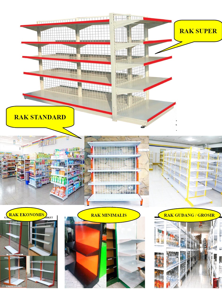harga rak supermarket: harga rak minimalis full plat besi