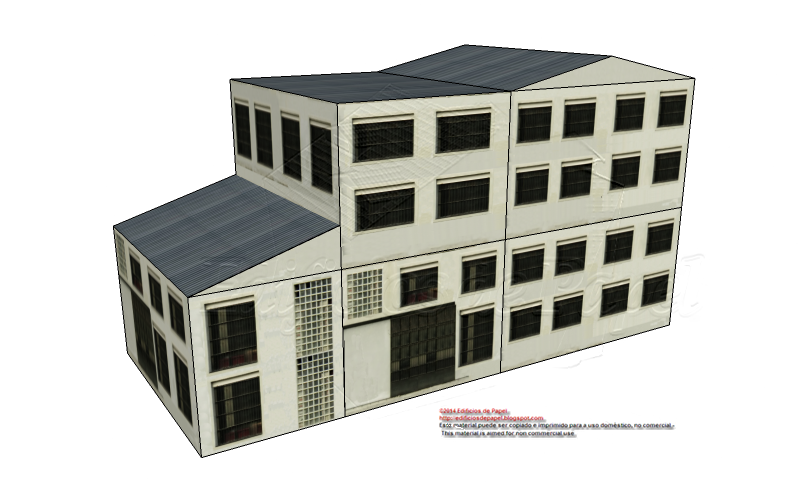 Maqueta de Papel 1460: "Fábrica Siderúrgica", 5º modelo - "Steel Plant ...