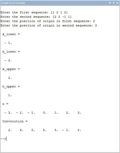College Is Useless Dsp Linear Convolution Of Discrete Time Signals Scilab Code With Plot