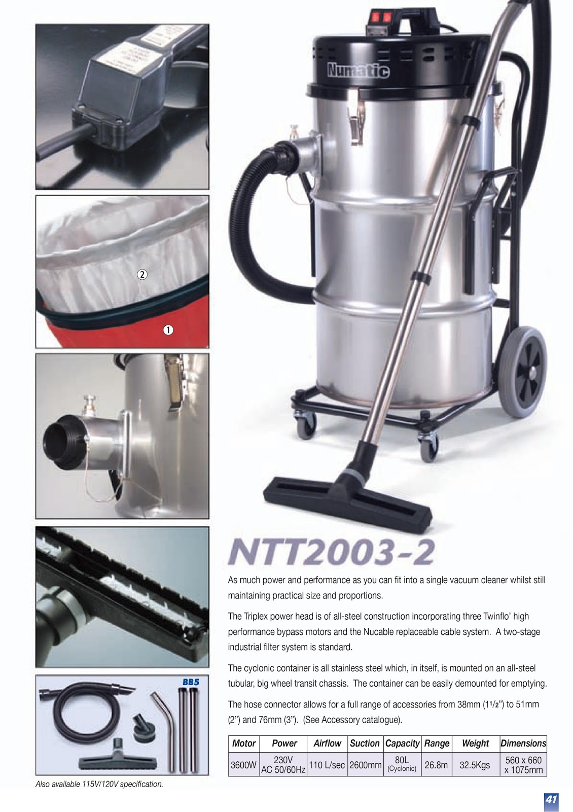Numatic Cleancare 2007 Product Range