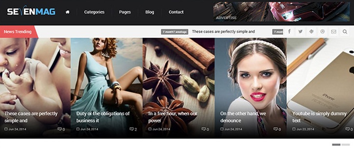 SevenMag Responsive Drupal Theme - Template Forest