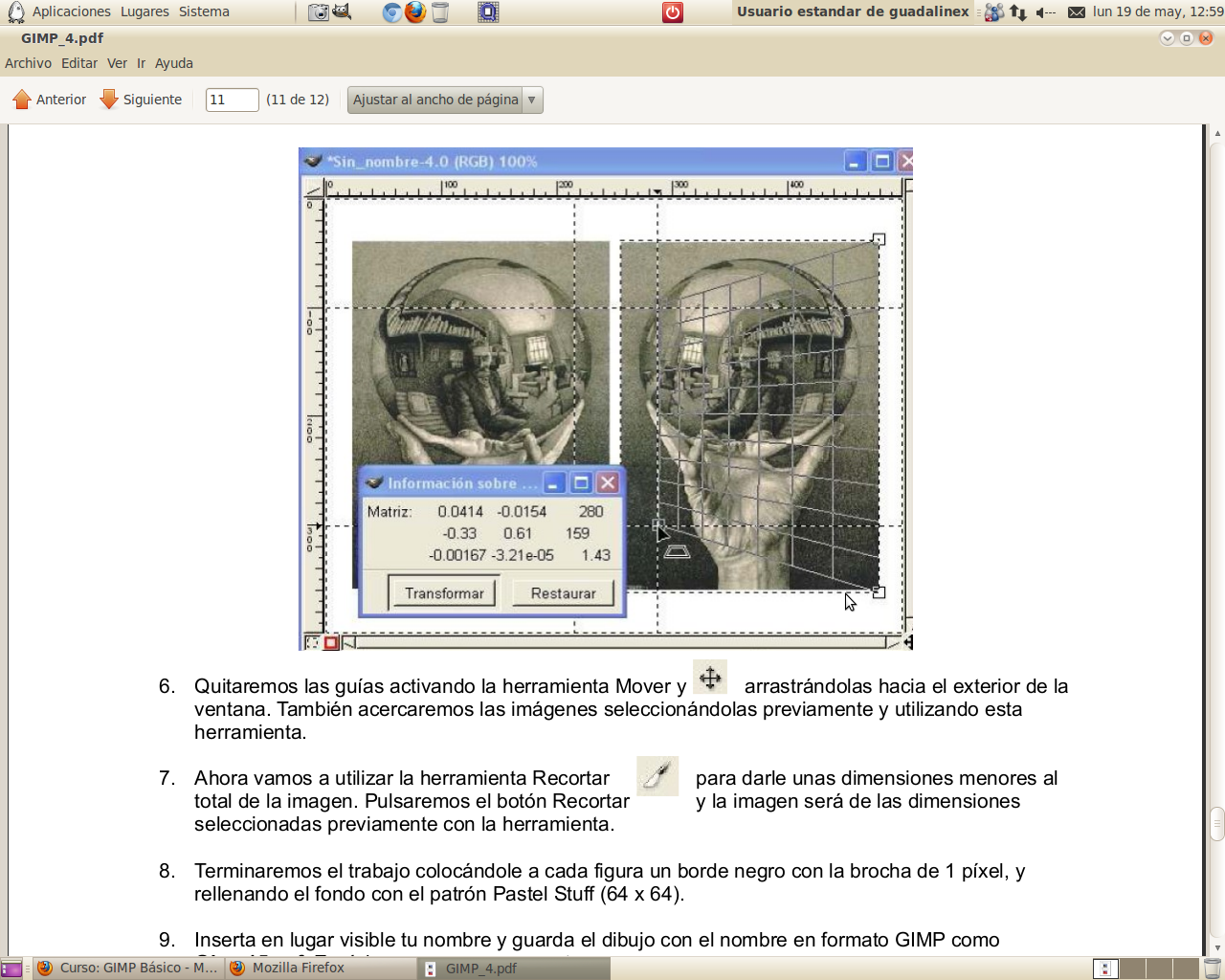 Tutorial Gimp: PRACTICA XV: Simetrías y perspectivas.