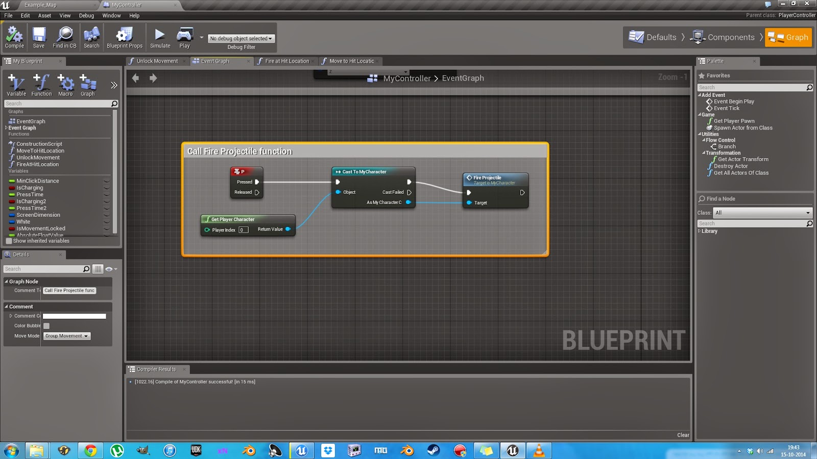 Unreal Engine 4 Dev Update #2: Basic Projectile System for Top Down Template