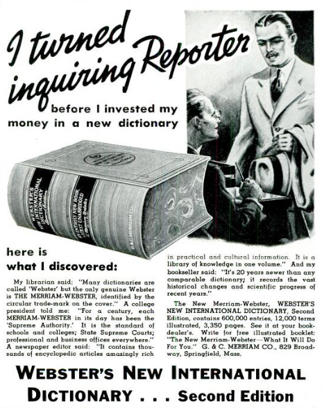 Orange Crate Art: A Merriam-Webster advertisement