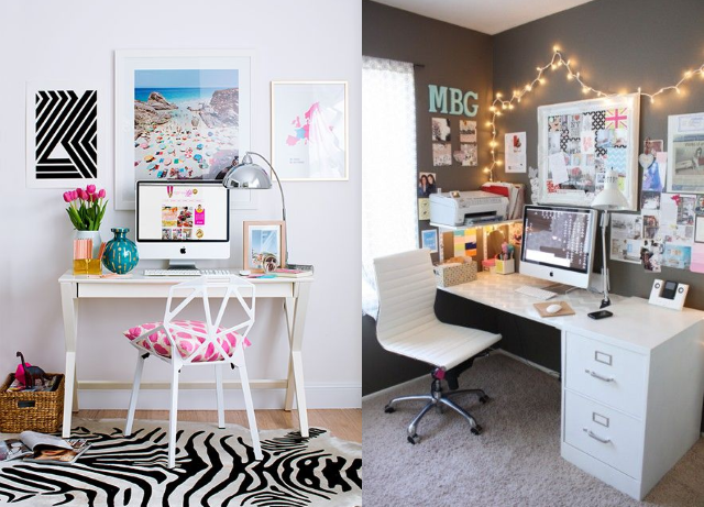 Pinterest desk inspirations | Peonies and lilies