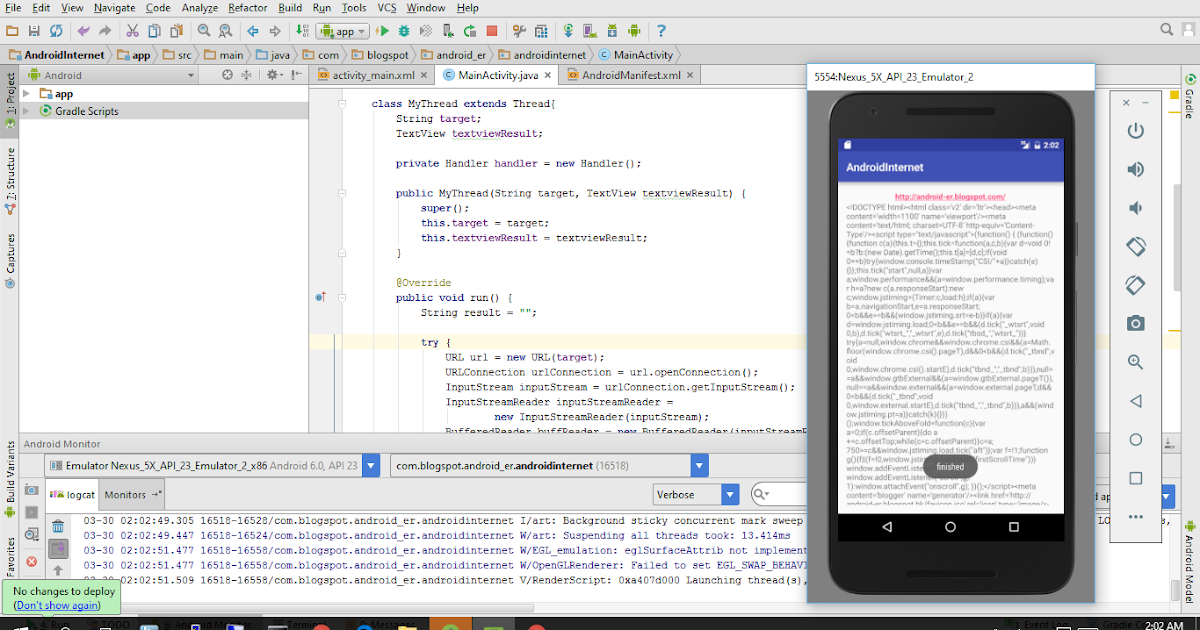 Android Er Load Something From Internet Using Urlconnection And Bufferedreader In Thread