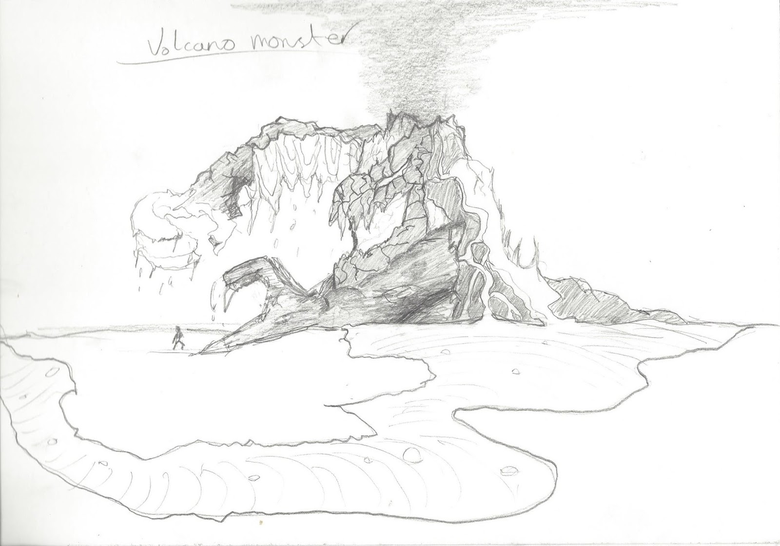 Fares Guettoch: Computer Games Art: Lava creature