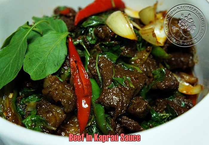 HomeKreation - Kitchen Corner: Beef in Kaprau Sauce (Daging Masak ala ...