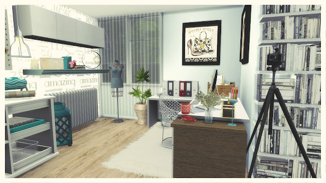 Sims 4 - Fashion Design Studio (Room + Mods for download) - Dinha