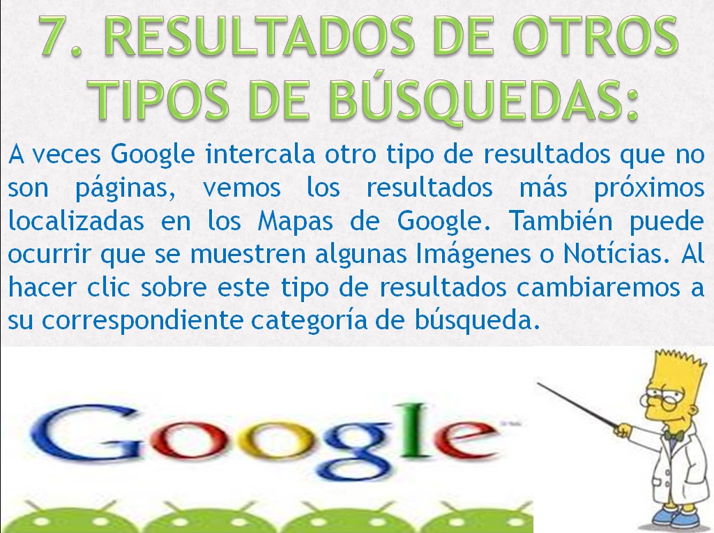 LA EVOLUCIÓN DE LAS TECNOLOGÍAS : GUIA II - Partes de Google.