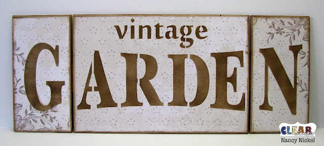 The Nickel Nook: Clear Scraps - Vintage Garden Sign