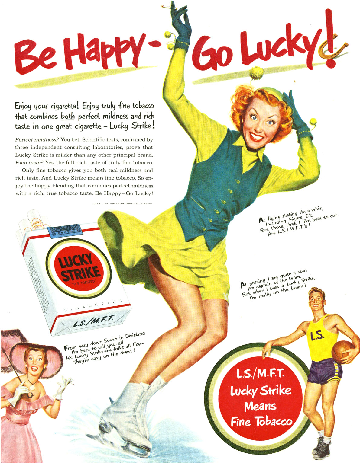"Be Happy, Go Lucky!" – The Appeal of Vintage Lucky Strike Tobacco Ads ...