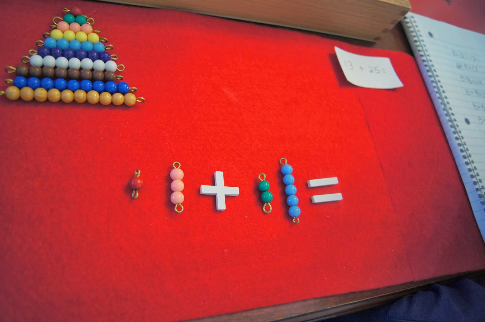 "Making Montessori Ours": Montessori Addition Tables Work - Coloured ...