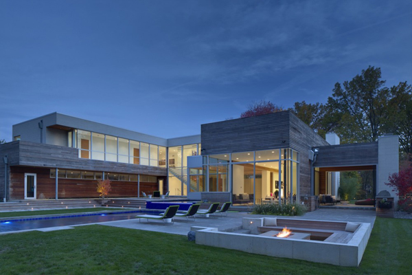 Estilo de Vida Moderna en Cleveland: Casa Elegante Rectangular ...