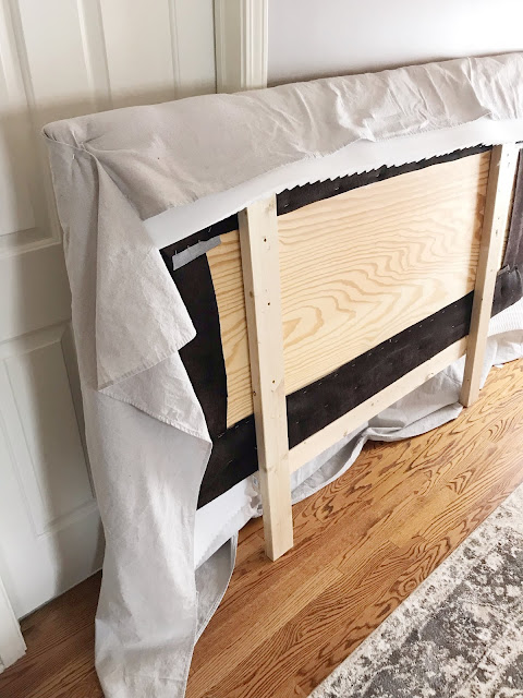 DIY Drop Cloth Tufted Headboard | R&R at home