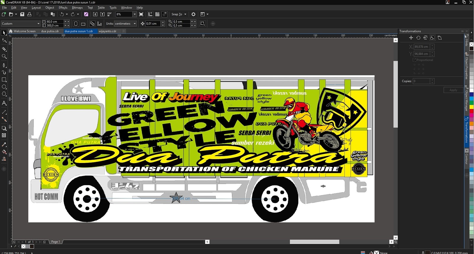 Mitsubishi Canter Cutting sticker