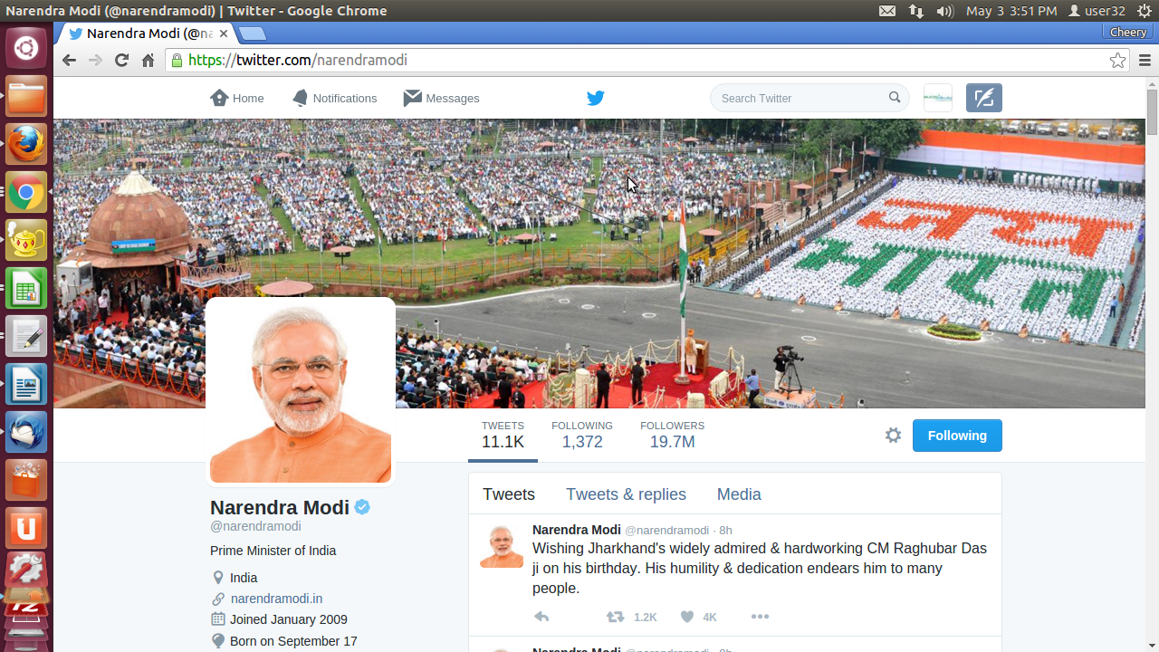 PM Narendra Modi manages his own Social Media Accounts (Facebook and ...