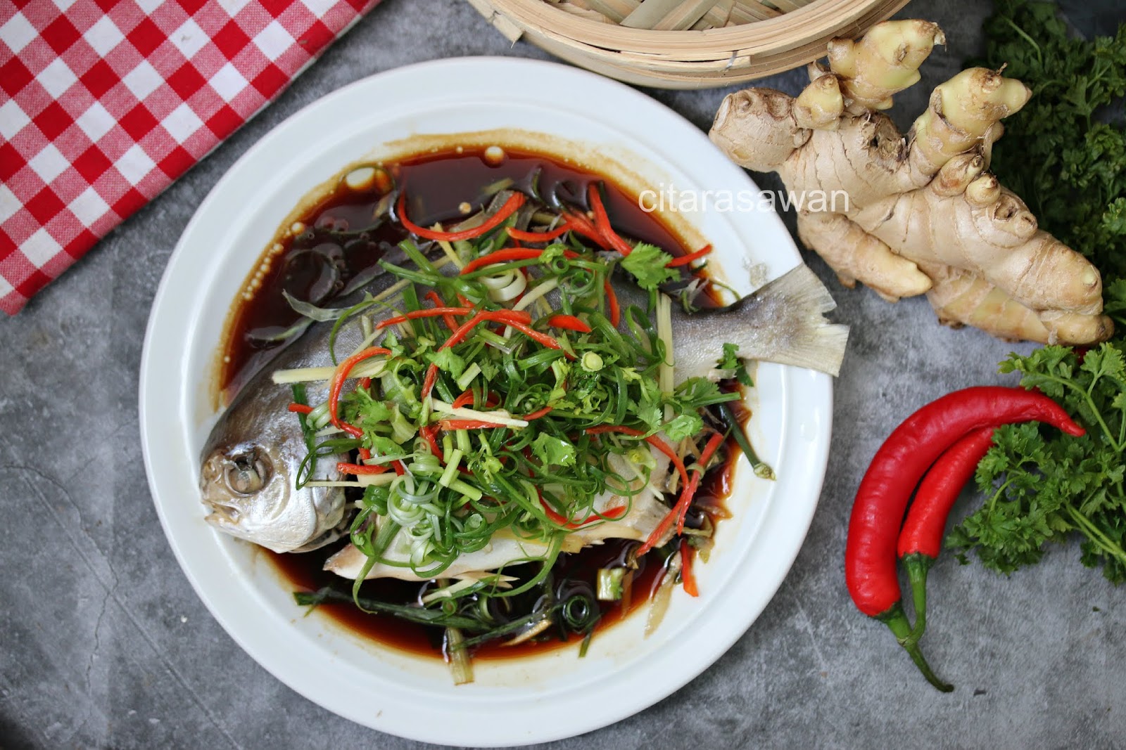 Ikan Kukus Halia ~ Resepi Terbaik