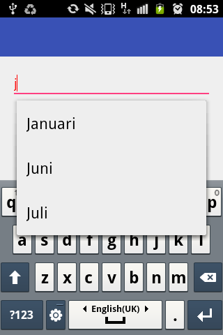 Contoh Android AutocompleteTextView pada Android Studio