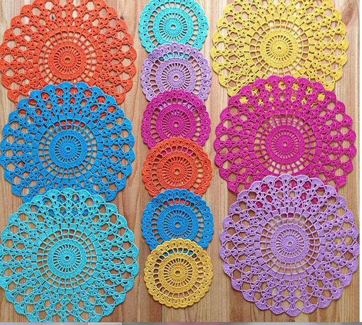 Agulhas Encantadas: Sousplat em crochê colorido!