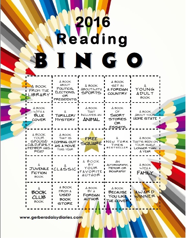 Gerbera Daisy Diaries 2016 Reading Bingo gerbera-daisy-diaries-2016-reading-bingo