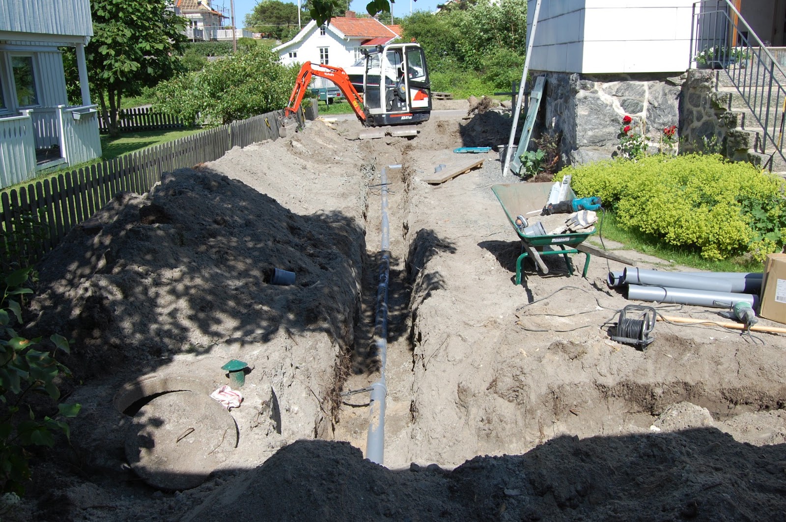 Sommarvägen 4, Öckerö: Dagvatten till brunnen.