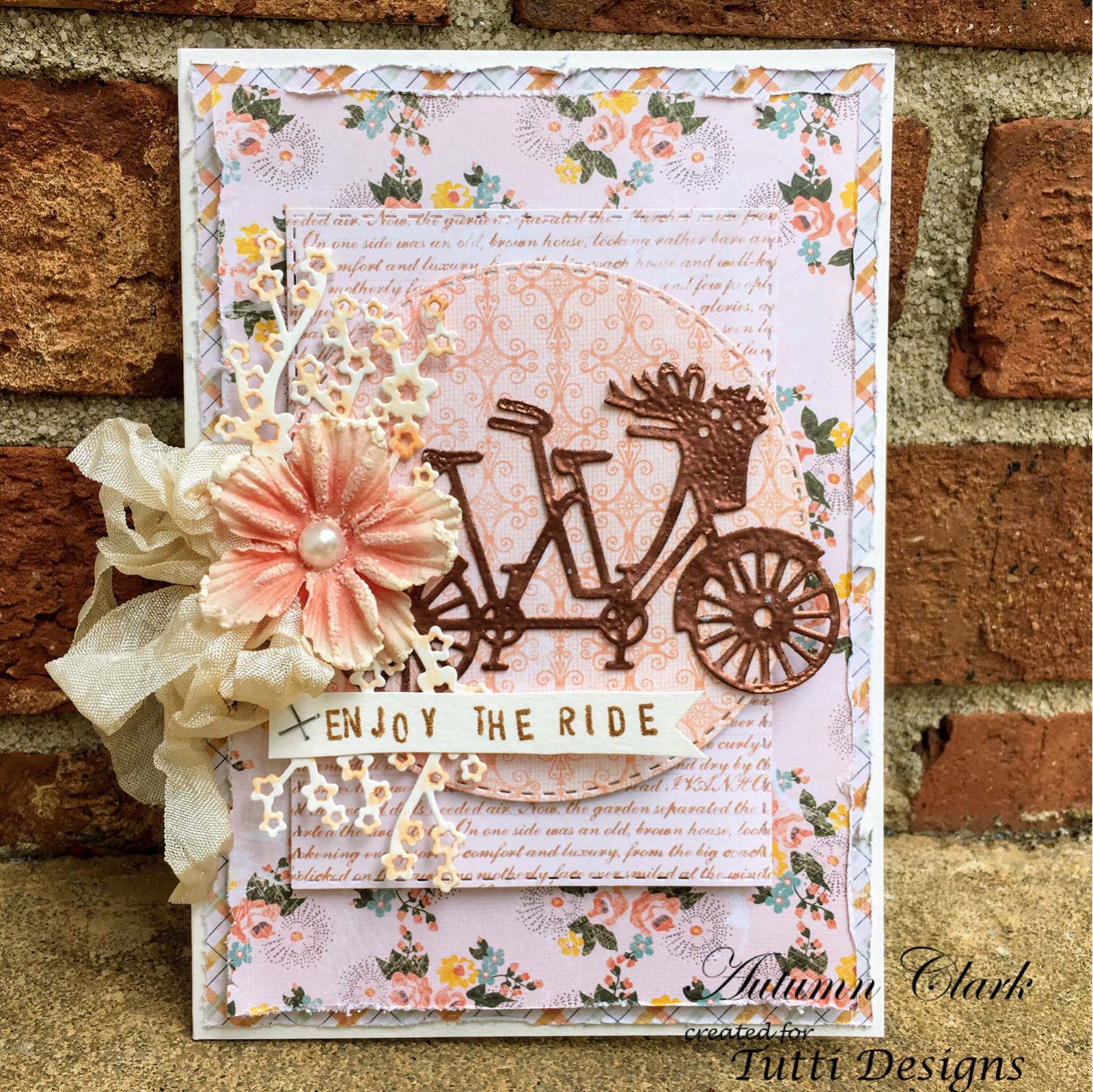 SewPaperPaint: Bicycle for Two Die Cut Spring Card