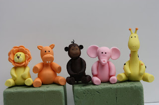 Whimsical by Design: Pink Jungle Animals First Birthday Cake