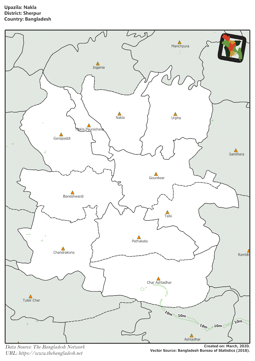 Mouza & Land Use Maps of Nakla Upazila, Sherpur, Bangladesh - Tourism ...