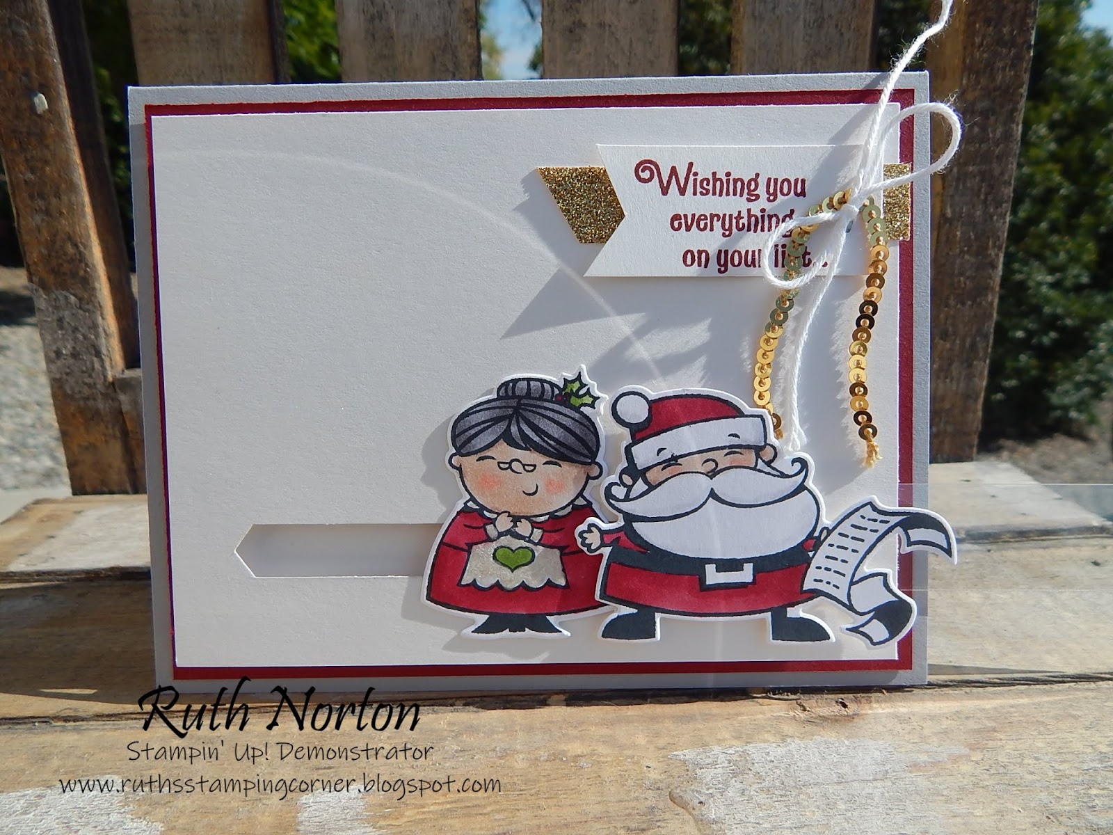 Ruth's Stamping Corner: Sliding Santa