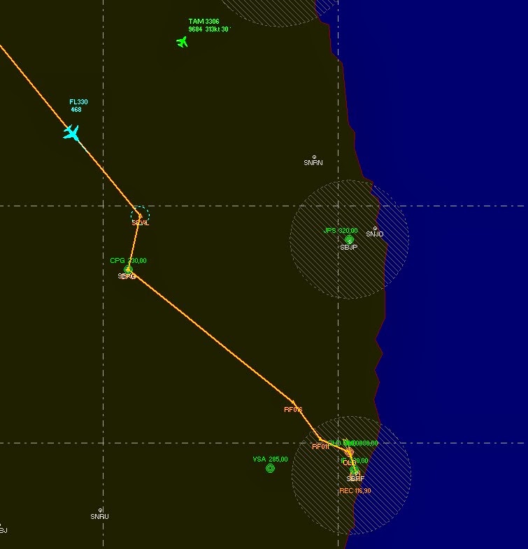 DISFRUTA Y VUELA !!: RUTA POR SUDAMERICA VUELO 010 SBFZ - SBRF