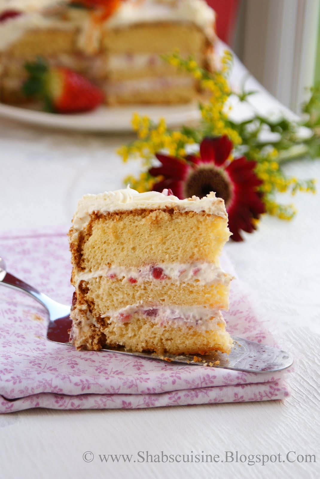 Shab's Cuisine: Strawberry Cream Gateaux