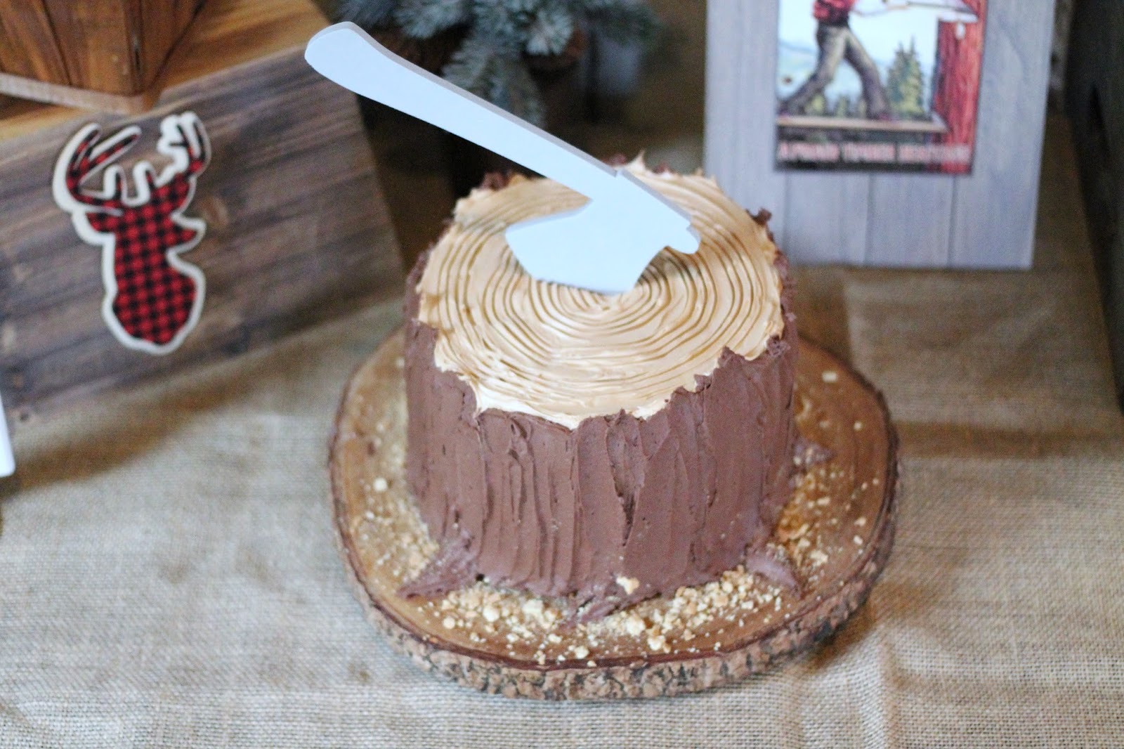 Tree Stump Cake | AK Party Studio