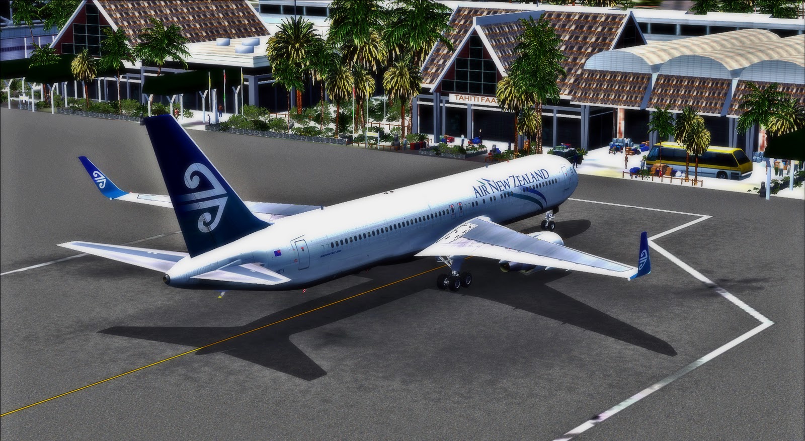 FSX: Flight ANZ40 Auckland International, NZAA to Tahiti Faaa ...