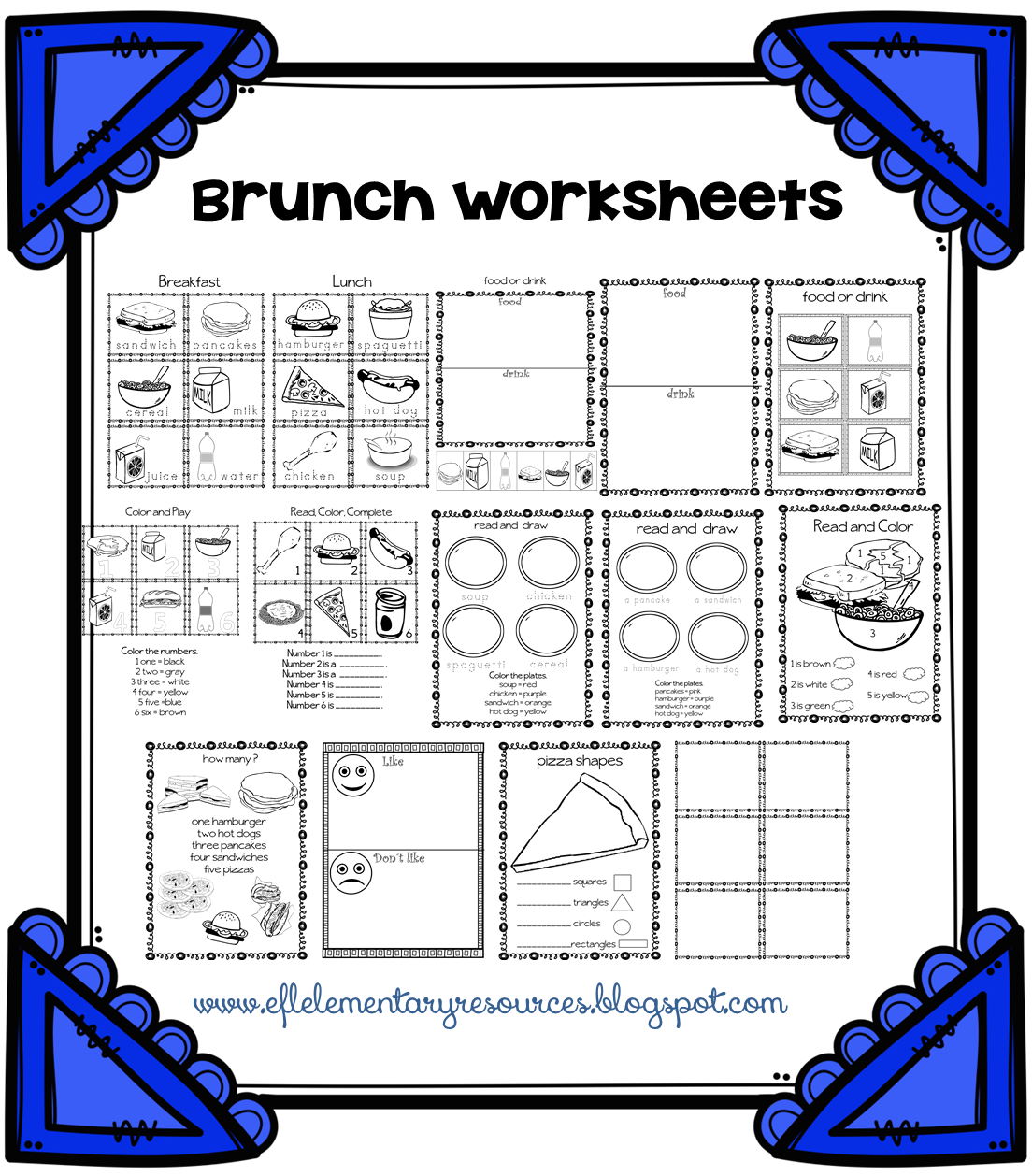 EFL Elementary Teachers: Brunch (breakfast and Lunch) Theme