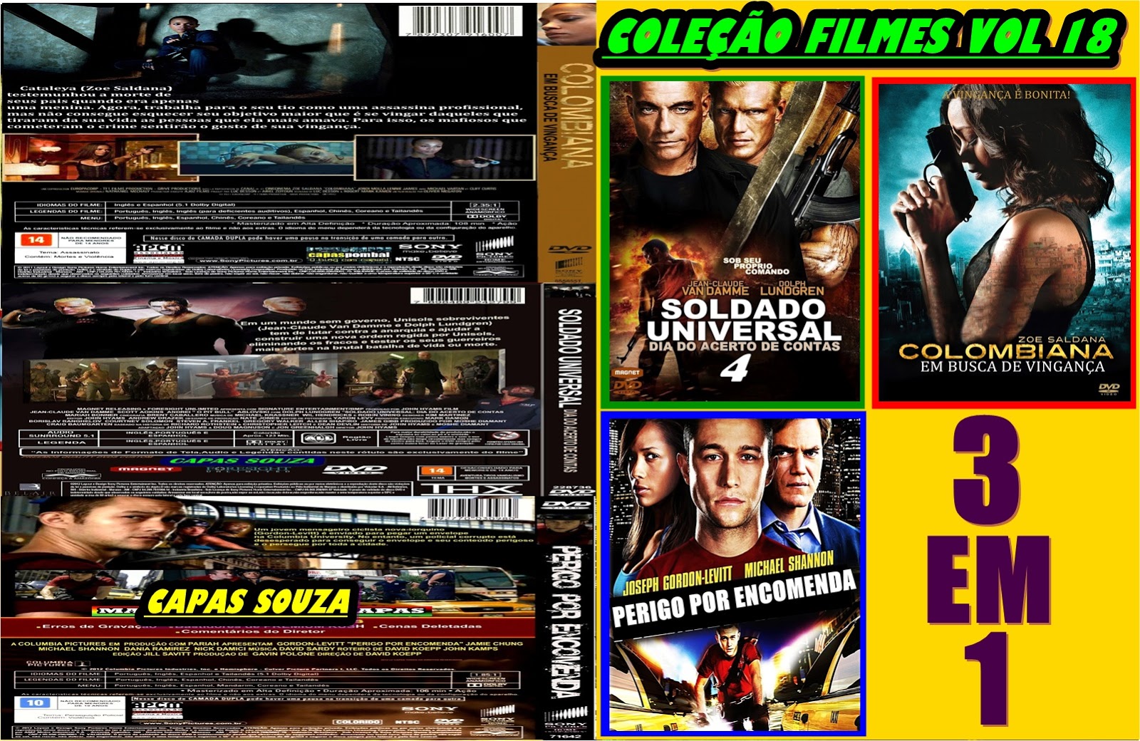 Capas Filmes Ação: Coleção de Filmes - Volume 18