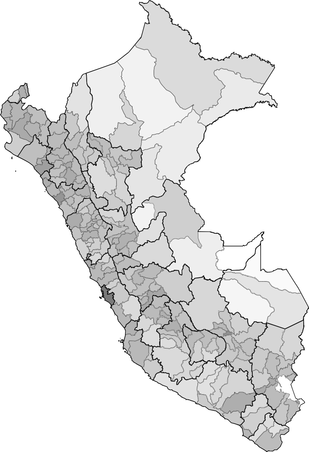 Peru Mapa Províncias