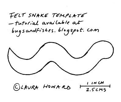 Bugs and Fishes by Lupin: How To: Make a Mini Felt Snake